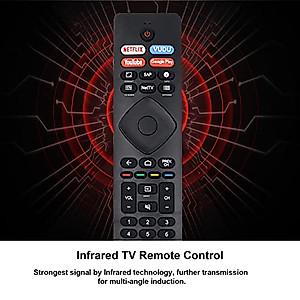 New RF402A-V14 Universal TV Remote Replacement for Philips Smart Android TV 43PFL5604/F7 43PFL5704/F7 50PFL5604/F7 50PFL5704/F7 55PFL5604/F7 75PFL5704/F7 (No Voice)