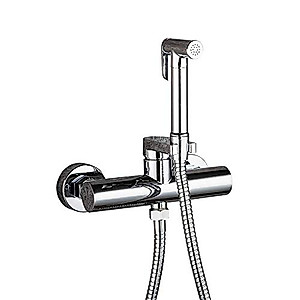 MINJING Bidet Faucets Wall Mounted Shower Tap Bidet Toilet Sprayer Toilet with Handheld Toilet Washer Mixer Muslim Shower