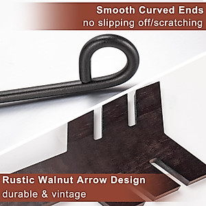 Outink Cowboy Hat Rack 4 Pieces Cowboy Hat Holder Western Decor Rustic Wood Arrow Hat Hangers Western Hat Organizer for Wall (1 PACK)