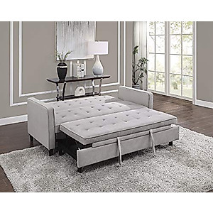 Lexicon Knoxville Convertible Studio Sofa Bed, Dove