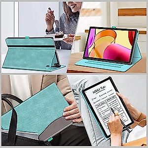 Fintie Case for Amazon Fire Max 11 Tablet (13th Generation, 2023 Release) - [Corner Protection] Multi-Angle Viewing Stand Cover with Pocket & Pencil Holder, Auto Sleep Wake, Turquoise