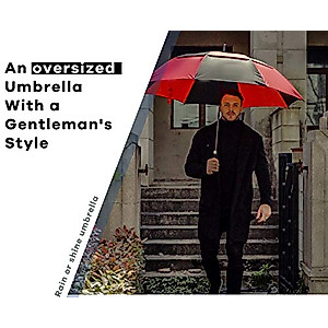 Baraida Golf Umbrella Large 62/68/72 Inch, Extra Large Oversize Double Canopy Vented Windproof Waterproof Umbrella, Automatic Open Golf Umbrella for Men and Women and Family(62 inch, Red Black)