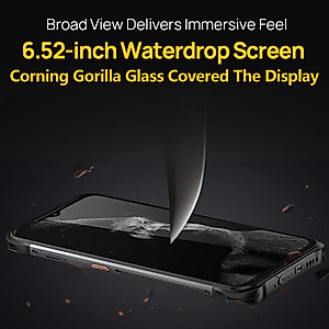 Ulefone Power Armor 14 Pro 10000mAh Rugged Smartphone 2023, Android 12 6GB+128GB IP68 Waterproof Phone, 20MP Triple Rear Camera, Wireless Charging, 6.52"HD+ Screen Dual SIM 4G Rugged Phone OTG NFC FM