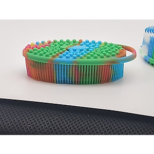 Silicone Body Brush, Exfoliating Body Scrubber, Silicone Body Scrubber Loofah, Silicone Bath Brush, Soft Exfoliating Body Bath Shower Scrubber Brush for Kids and Adults All Kinds of Skin 3 Pack