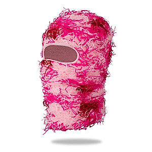 MGBPEI 1 Pack Distressed Balaclava Ski Mask for Men/Women Knitted Full Face Ski Mask Windproof Neck Warmer