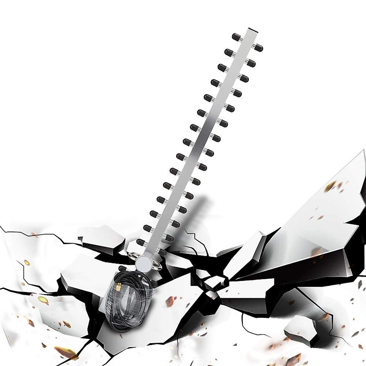 Yagi Antenna, 2.4G 25dBi High Gain Router Network Antenna, 1.5m Aluminum Alloy 16 Unit Directional Yagi Antenna