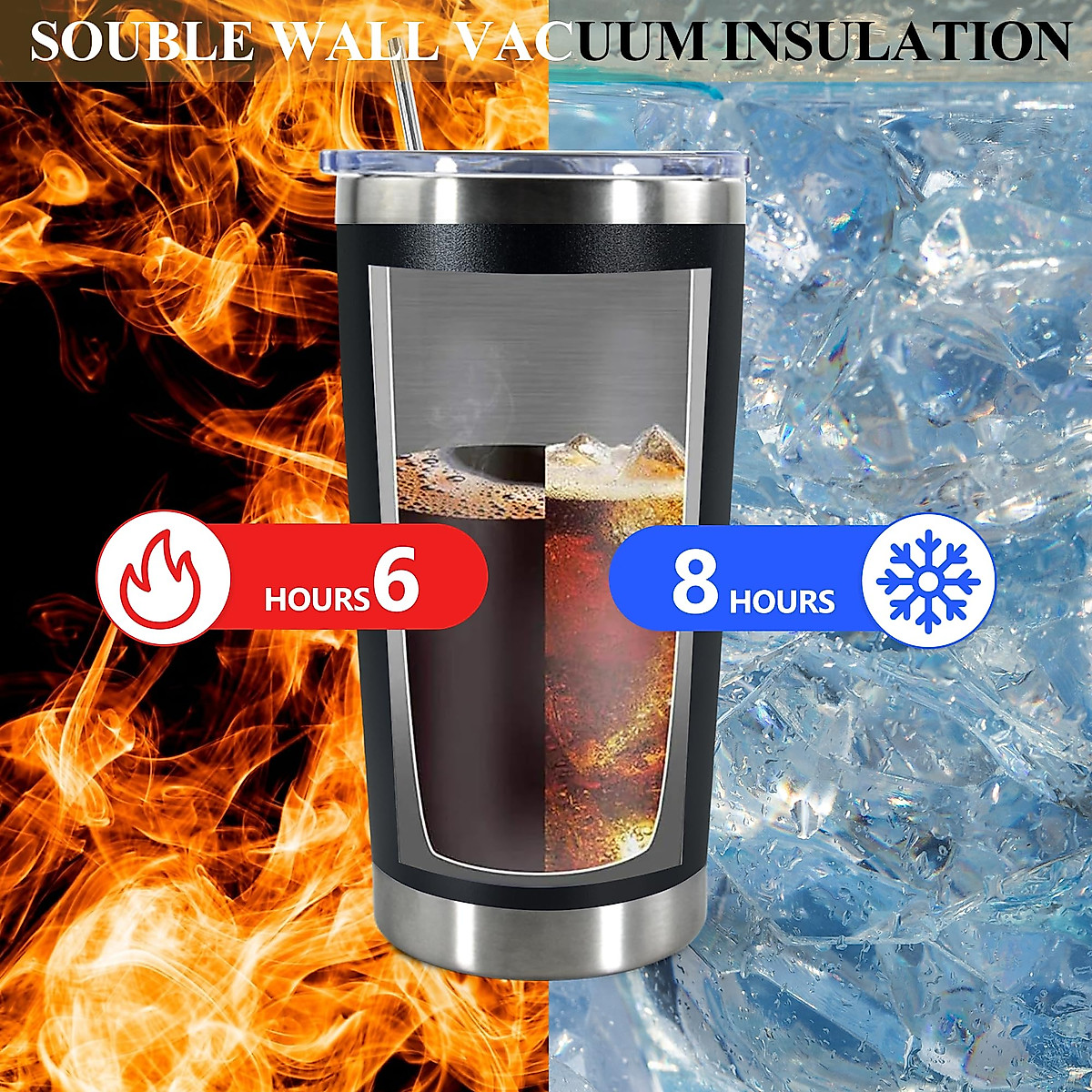 CHLJAR Retirement Gifts for Men, Happy Retirement Party Decorations, 20 Oz Retired Gifts Tumbler Cup, Retired Gifts for Men, Best Retirement Gift Idea for Parties and Celebrations