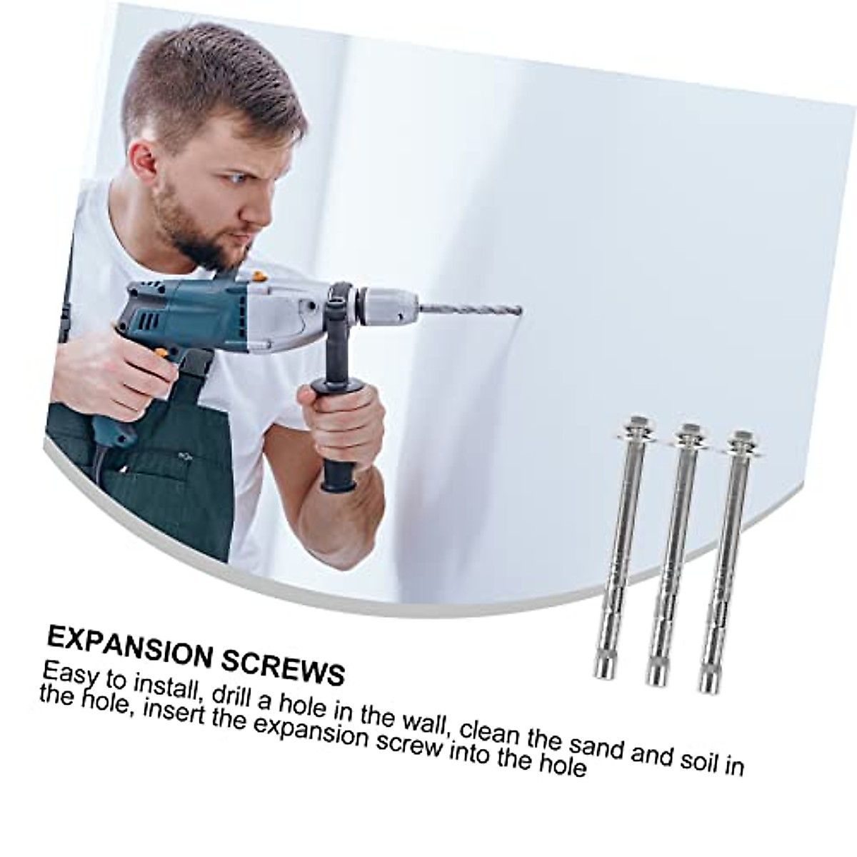 VILLCASE 6 Pcs Bolt Concrete Anchors Brick Anchors Stainless Steel Screws Ground Screw Sleeve Expansion Screw Hex Nut Sleeve Anchor Expansion Sleeve Fixing Anchors Carriage Hex Nuts Bracket