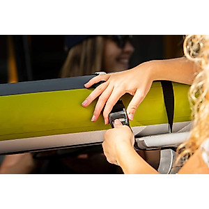 Pelican Roof Rack Tie Down Deluxe Strap with Buckle Bumper - for Kayaks, Canoes, Surfboards and Paddle Boards - 15 ft - Black