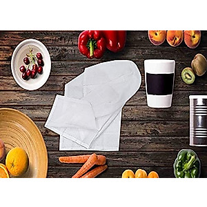 RUVANTI Flour Sack Towels 12 Pack 28"x28", Ring Spun 100% Cotton Flour Sack Dish Towels, Machine Washable, Absorbent Tea Towels - Flour Sack Kitchen Towels for Drying & Cleaning - White