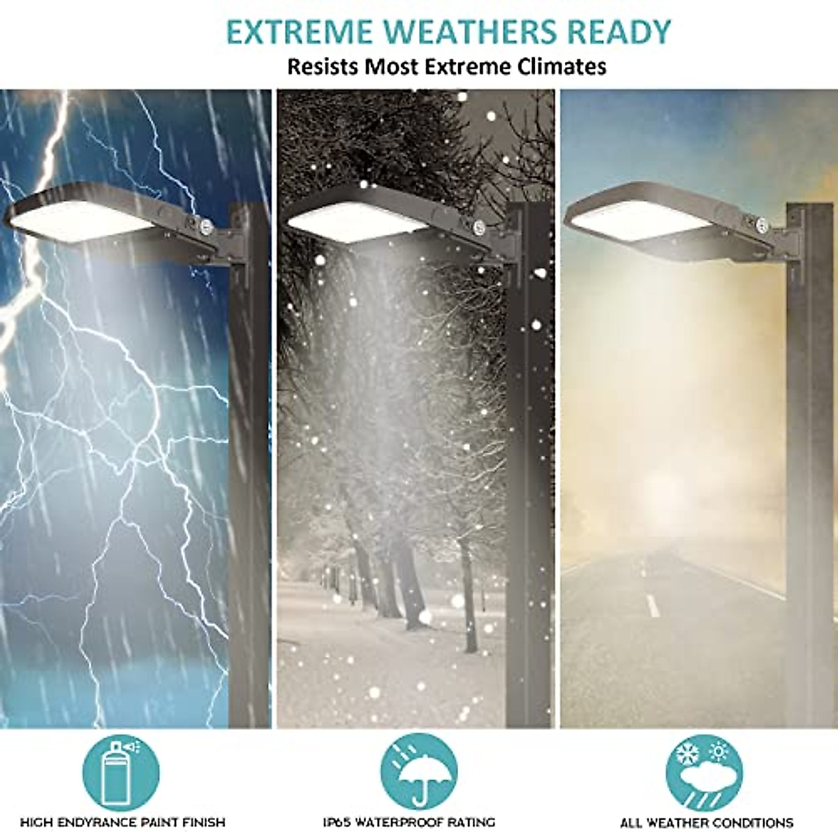 Cinoton 150W LED Parking Lot Lights, 19500LM 5000K Daylight Street Light with Dusk to Dawn Photocell, Ip65 Shoebox Light with Adjustable Arm Mount, 100-277V, Dimmable, ETL Listed, Power Tunable 1-Pack
