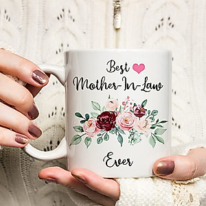 Fatbaby Best Mother In Law Ever Coffee Mug,Mother's Day Gifts for Mother In Law,Mother In Law from Daughter In Law,Son In Law, Mother In Law Birthday Thanksgiving Christmas Gifts Tea Cup 11oz