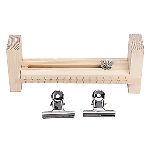 Wood Bracelet Jig, Braided Thread Holder Jig, Wood Bracelet Jig U Shape Clear Scale Bracelet Jig Kit DIY Hand Knitting Bracelet Jig with 2 Clamp Bracelet Braiding Tool