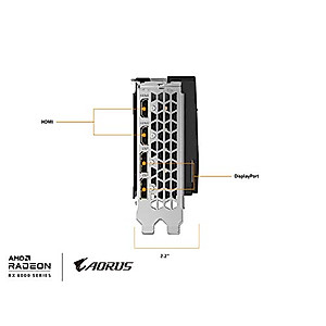 Gigabyte AORUS Radeon RX 6700 XT Elite 12G Graphics Card, WINDFORCE 3X Cooling System, 12GB 192-bit GDDR6, GV-R67XTAORUS E-12GD Video Card