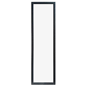 KUIKUI Explosion-Proof Full Length Mirror, Wall Mounted Door Mirror for Dorm Room Decor, Rectangular Float Framed, 50x 14, Black