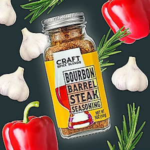 Craft Spice Blends Gift Set (Grilling Seasonings & Rubs, Gifts for Men & Women) - Includes Whiskey Maple Smoke Rub, Ale House Chicken Seasoning, Bourbon Barrel Steak Seasoning, and IPA Chili Seasoning - Gift for Dad or Mom
