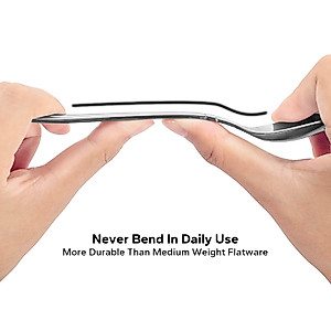 Alata Moss 20 Piece Silverware Set Service for 4,Premium Stainless Steel Flatware, Mirror Polished Cutlery Utensil Set,Durable Tableware Set,Include Fork Knife Spoon Set,Dishwasher Safe