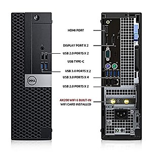 Dell OptiPlex 5050 Desktop Computers PC,Intel i7-6700 3.4GHz,32GB DDR4 Ram New 512GB M.2 NVMe SSD+1TB HDD,Intel AX200 Built-in WiFi 6,Bluetooth 5.2, HDMI,DVD-RW,Windows 10 Pro (Renewed)