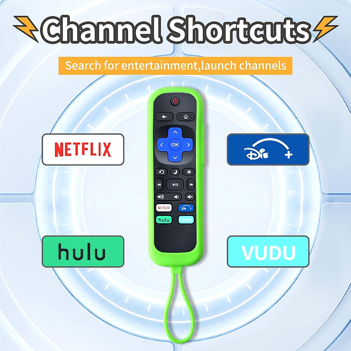 EFGWXYZ 2 Pack Replacement Remote Control Compatible with Roku TV (R-heng-NDHV)