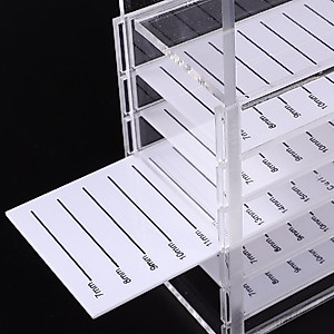 Cabilock 5 Box lash trays for lash extensions Eyelash curler portable Acrylic drawer false eyelash case artificial Organizer Storage eyelash container Storage Box household