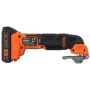 BLACK+DECKER 20V MAX Multi Tool, Oscillating Tool Kit, 6-Speed, Quick Blade Change For Multi-Tool Needs, Cordless (BDCOS20D1K)