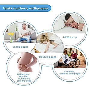 Caregiver Pager Wireless Life Alert Systems for Seniors IP55 Waterproof, Fall Alert Devices for Elderly, Panic Buttons with Necklace (3 Call Buttons + 2 Receivers)