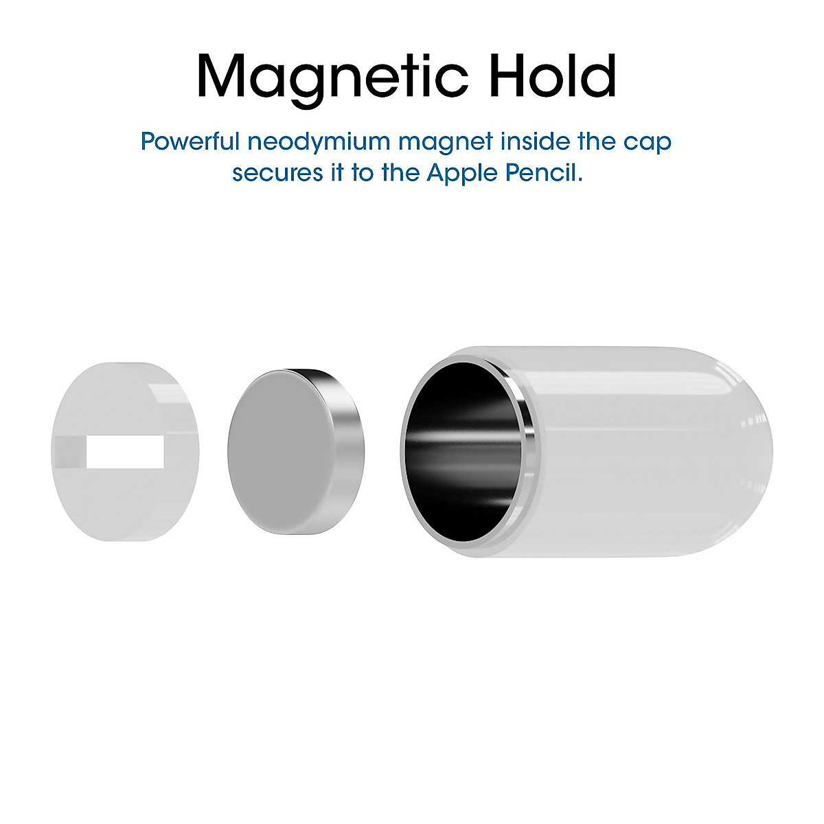 TechMatte Magnetic Replacement Cap and Charging Adapter (Female to Female Connector) Compatible with Apple Pencil 1st Generation (Bundle)