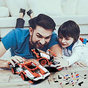 IQKidz STEM Remote Control Building Kit for Boys 6 7 8-12 - 2 in 1 Convertible Race Car, Gift for Kids Girls, RC Racer Toy Engineering Construction Set