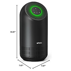 Afloia Air Purifiers for Home Large Room Up to 880 Ft² Fillo Black, Efficient Filter Air Cleaner for Home with Original Replacement Filter