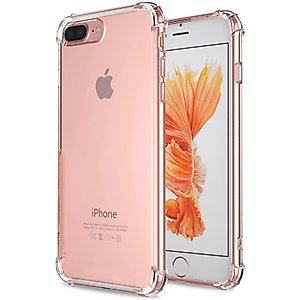 for iPhone 7 Plus Case, for iPhone 8 Plus Case, Matone Crystal Clear Shock Absorption Technology Bumper Soft TPU Cover Case for iPhone 7 Plus (2016)/iPhone 8 Plus (2017) - Clear