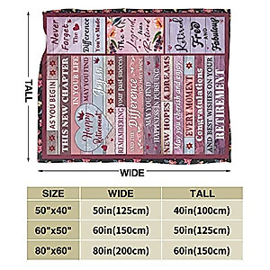 Retirement Gifts for Women Retirement Blanket Retired Throws Blankets Farewell Gifts for Coworker Boss Nurses Teacher 50*60 in
