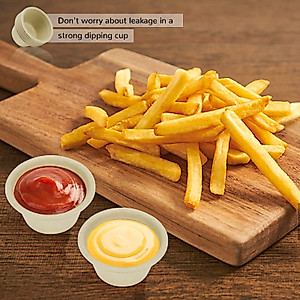 LeonBach 200 Pack 2oz Natural Sugarcane Paper Bowls, Compostable Paper Condiment Snack Sample Tasting Serving Cups Biodegradable Food Containers Small Dipping Cup