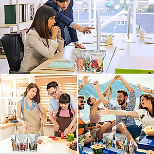 Ctosree 200 Pcs Stand Up Pouch Bags, Sealable Heavy Duty Clear Front with Aluminum Foil Back, Plastic Zipper Food Coffee Candy Storage, Reclosable Bags and Heat Sealable Food Storage (6" x 9")