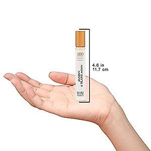 100 BON Solaire Delicate & Luminous Organic 100% Natural Floral Fragrance with Bergamot, Jasmine, Ylang-Ylang, Mint & Coconut for Women & Men, 0.5 Fl Oz