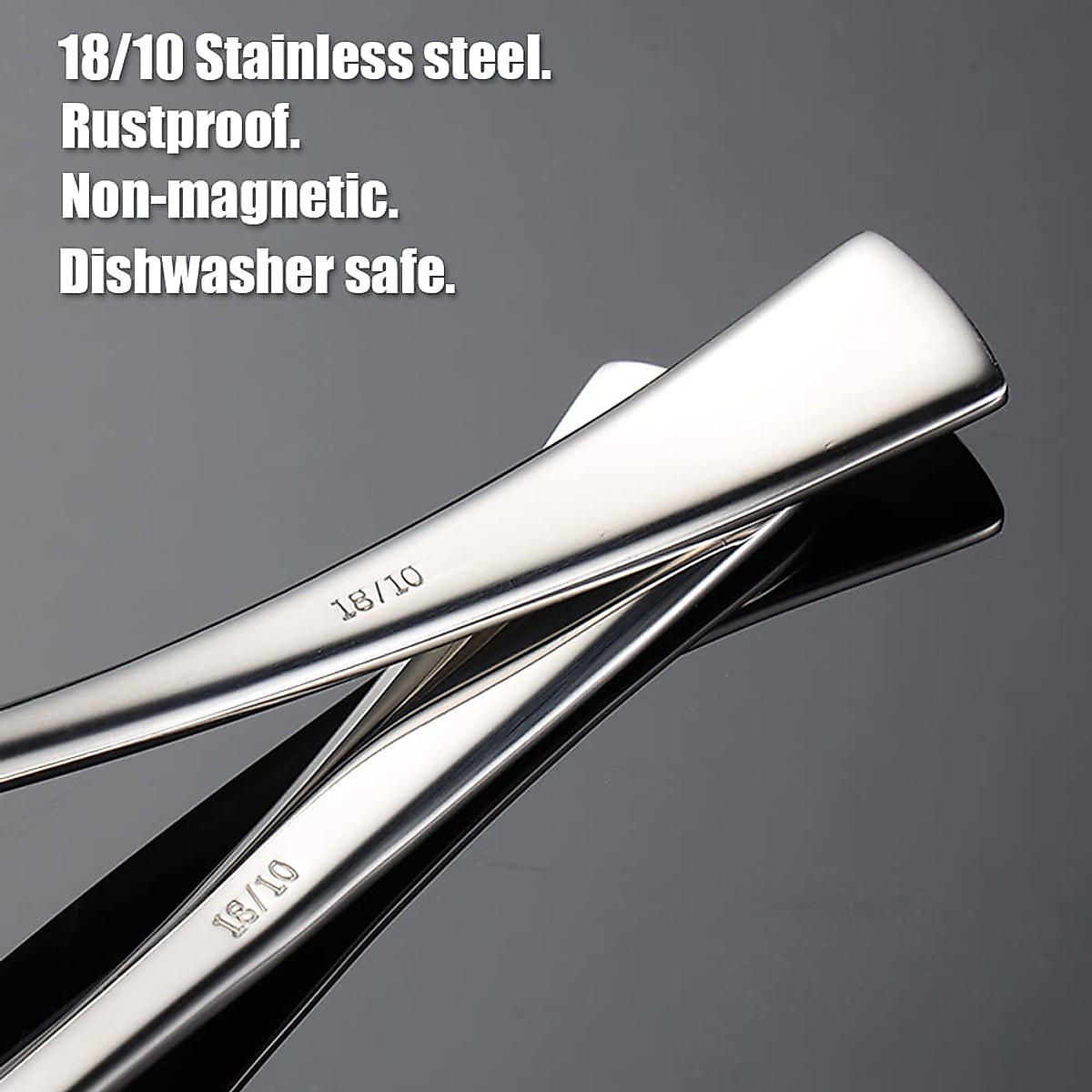 Wenkoni Small Sauce spoon Ladles With Pouring Spout, 2 Pack 18/10 Non-magnetic Stainless Steel 7.2" Sauce Ladles (Color:Silver).