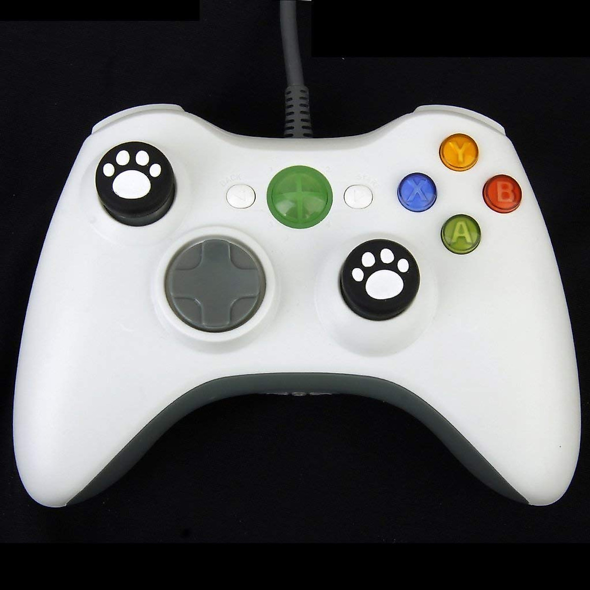 Silicone Thumb Stick Grip Cap Joystick Thumbsticks Caps Cover for PS4 PS3 Xbox One PS2 Xbox 360 Game Controllers (White Cat Dog Paw 4PCS)