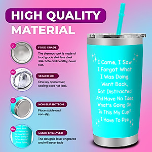 Birthday Gifts for Women/Men-I Came I Saw I Forgot Tumbler 20oz-Funny Coffee Mug,Senior Citizen Gift, Retirement Gifts,60th 70th 80th Birthday Presents for Men Women,Insulated Mug-C