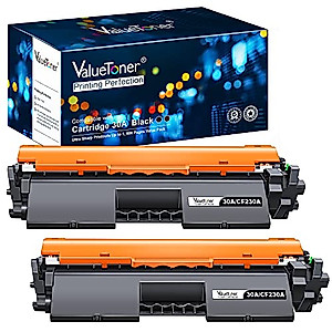 Valuetoner Compatible Toner Cartridge Replacement for HP 30A CF230A 30X CF230X for Pro MFP M203dw M227fdn M227fdw M203dn M203d M227sdn M227 M203 Printer (2 Black)