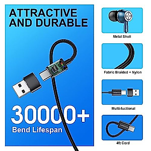 USB C Wired Earphones, HiFi Stereo Magnetic USB Type C Headphones for Laptop with Microphone, Noise Isolation Headset Compatible for iPhone 15 Pro Samsung Galaxy S23+ S22 Ultra Pixel 7 6a OnePlus