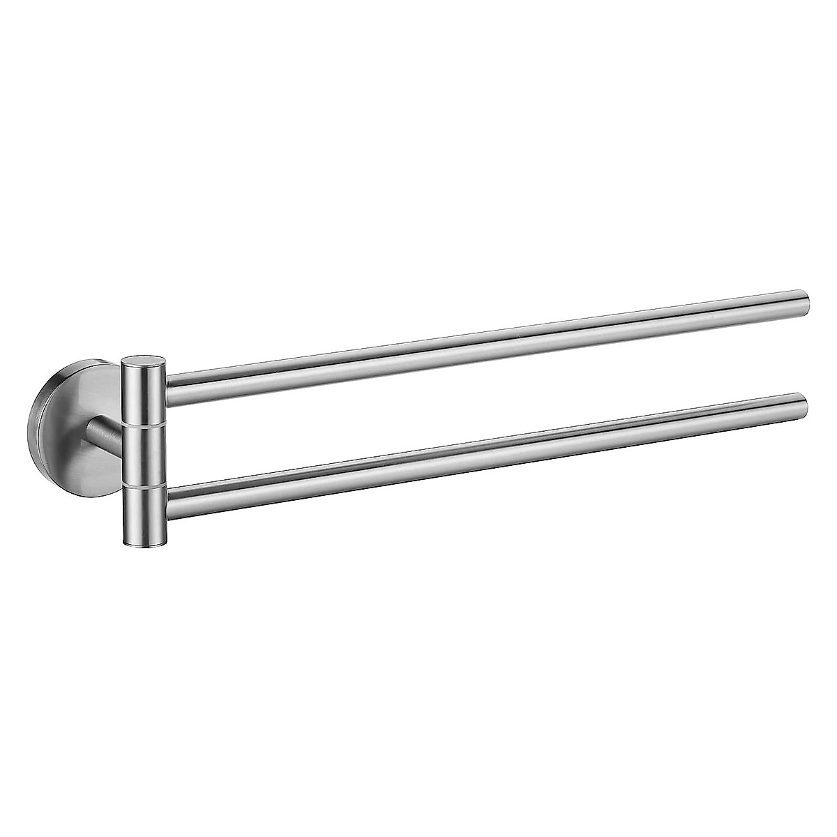 RuuTe Towel Racks Towel Rail Holder Towel Bar Nickel Brushed Swivel Towel Rack, Wall Mounted 2 Arm SUS 304 Stainless Steel Towel Bar Holder for Bathroom Kitchen - 14 inch Long