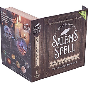 Nemesis Now Salem's Spell Kit Set of Six Witches Wellness Stones in Decorated Box, Brown, One Size