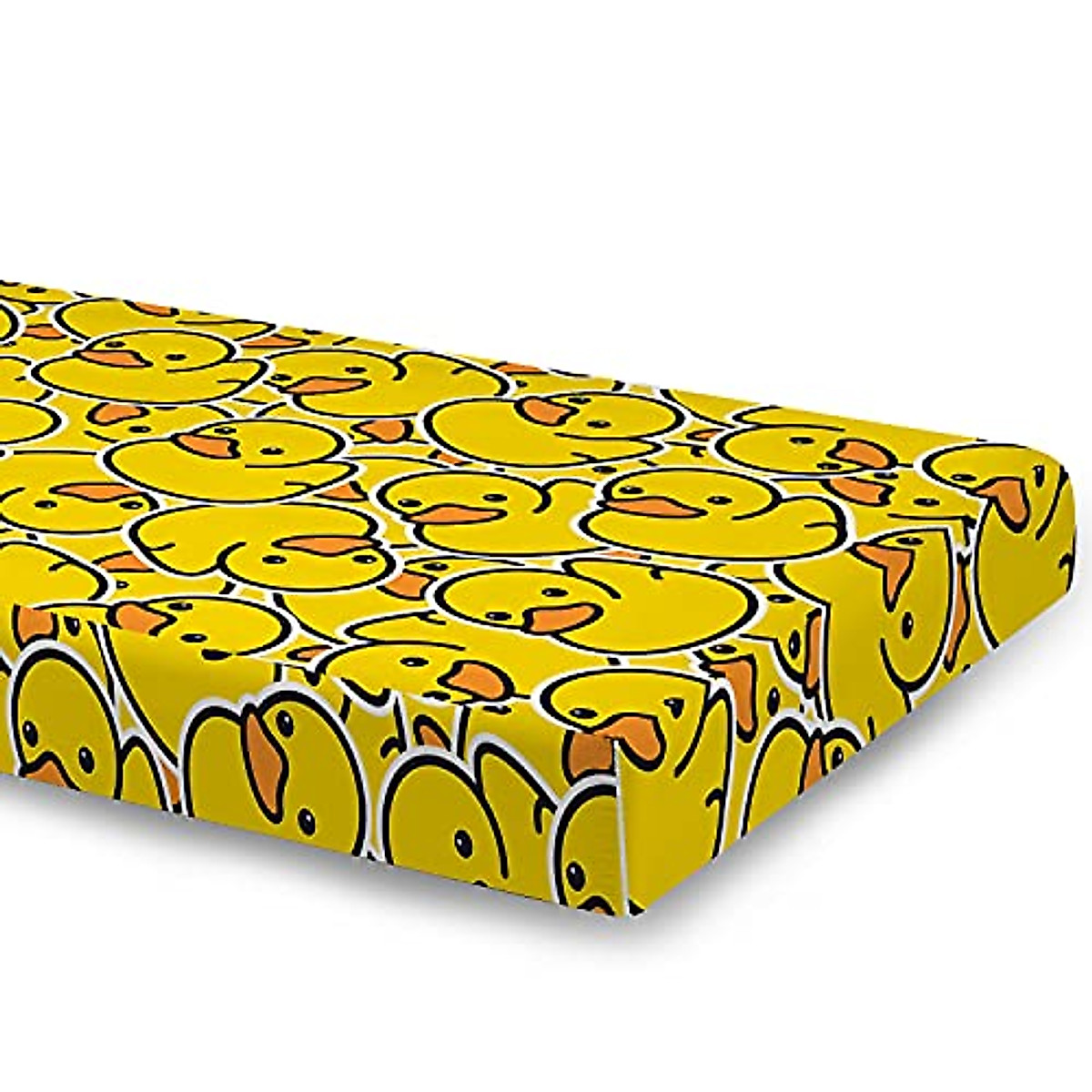 ARIGHTEX Fitted Crib Sheet, 100% Soft Microfiber, Boys & Unisex Baby Sheet for Standard Crib and Toddler Mattresses 28in x 52in, Nursery Sheet, Yellow Duck