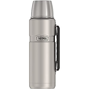THERMOS Stainless King Vacuum-Insulated Beverage Bottle, 68 Ounce, Matte Steel