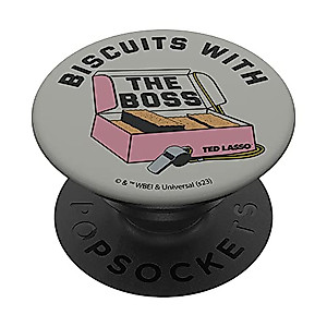 Ted Lasso Biscuits With The Boss Box And Whistle Portrait PopSockets Swappable PopGrip