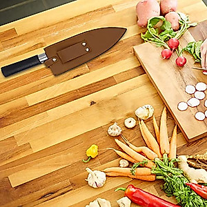 Cowhide Leather Knife Sheath, 8 Inch Chef Knife Guard, Heavy Duty Universal Knife Cover or Sleeves, Chef Meat cleaver sheath with Belt Loop(8.2"Lx2.2"W)