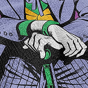 LOGOVISION Batman Blanket, 50"x60" The Joker Burst Woven Tapestry Cotton Blend Fringed Throw