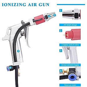 YUCHENGTECH Ionizing Air Gun Anti Static Gun Static Eliminator with 2 Air Guns + High Voltage Generator (110V)