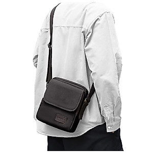Small Crossbody Bag for Men,Vintage Canvas Messenger Shoulder Bags Crossbody Satchel Bag Men's Side Bags Over the Shoulder Purse for Phone Passport Bolsos Para Hombre Black Grey