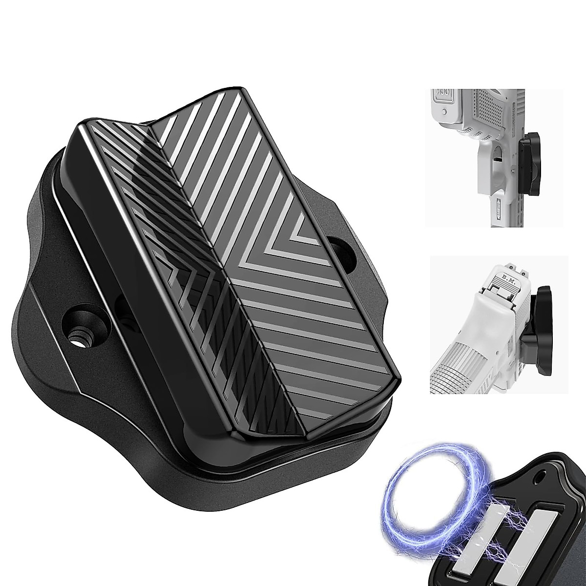 DINGDOON Double-Sided Gun Magnet Mount, Nondestructive Installation Magnetic Handgun Holster in Vehicle, Car, Cashier, Safe, Tactical Pistol Holder for Concealment Compatible with Revolver