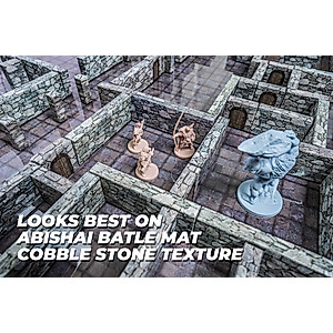 DIY Modular Dungeon Wall System - Stone Graphic 28mm Miniature Roll Playing Game - Dungeons and Dragons Maps - DND Role Play - Battle Grid Mat Accessory